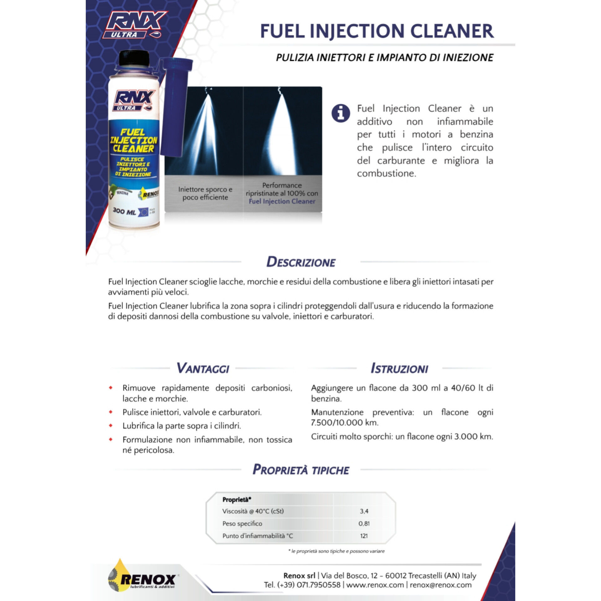 Evocomponents. Renox Fuel Injection Cleaner 300 ml